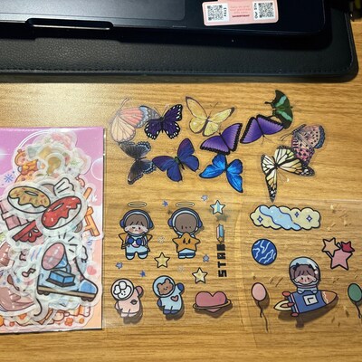 Cute Stickers, Clear Kawaii Stickers, Bunnies & Bears, Outline Stickers ...