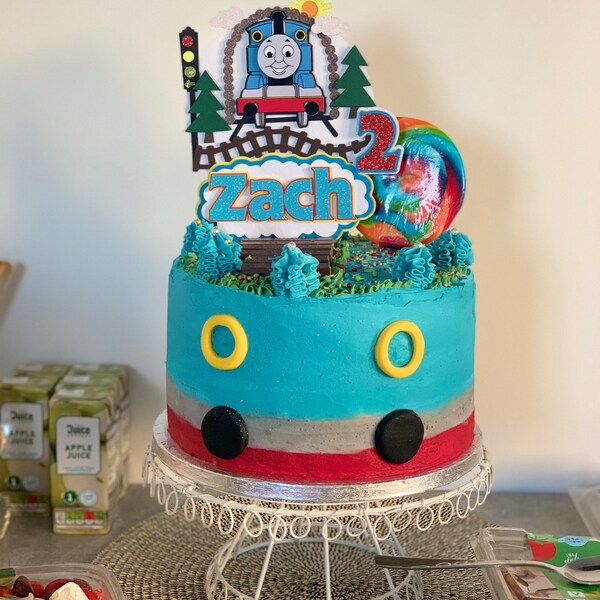 Thomas the Tank Engine Inspired Cake Topper | Thomas Cake Topper ...