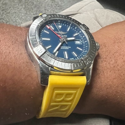 Rubber Strap Fit for Breitling Navitimer/avenger Watch, Replacement ...