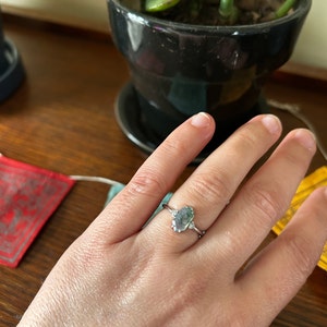 Simple Blue Sapphire Engagement Ring, Sapphire Solitaire Engagement ...