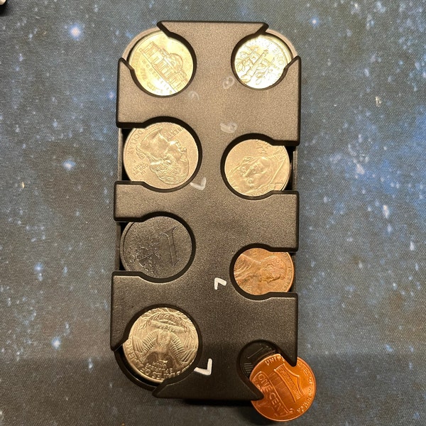 Custom COIN MATE Case Organizer Change Holder Slots for U S Dimes ...