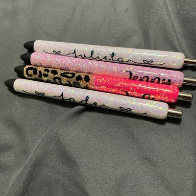 Phases of the Moon Glitter Gel Pen, Custom Epoxy Glitter Pen, Custom ...