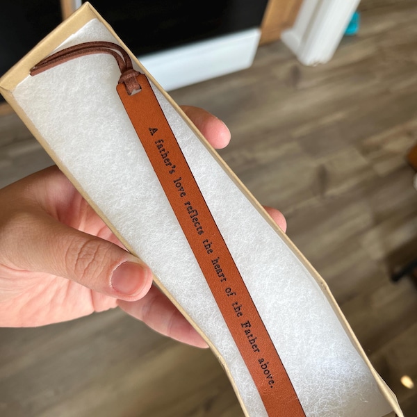 Custom Bible Bookmark Christian Gift for Men Personalized Leather Book ...