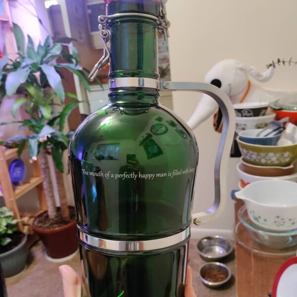 Five (5) Custom Beer Growlers With Flip Top **HAND ENGRAVED** Groomsmen ...