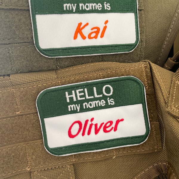 Hello My Name is Custom Patch Name Patch Personalized Name Patch Name ...
