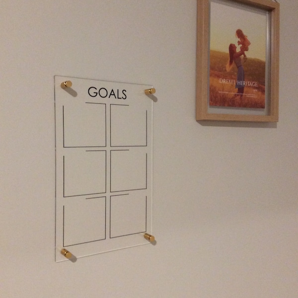 Acrylic Goals & Habit Tracker Board - Dry Erase Wall Planner for ...