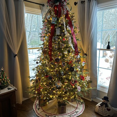 Large Christmas Bow for Tree, Whimsical Christmas Tree Topper ...