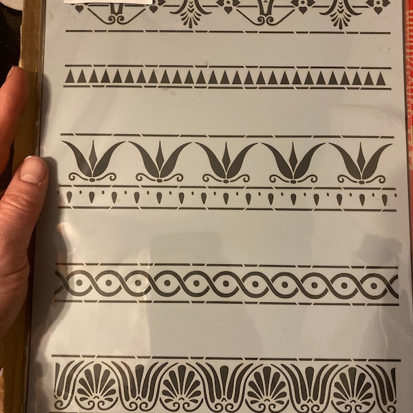 Greek Decorative Borders Stencil, for Walls, Art and Furniture: ST103 ...