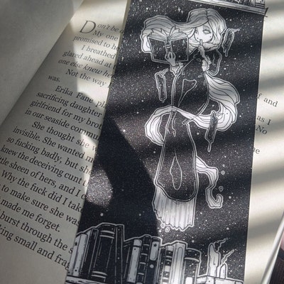 Haunted Library Bookmark, Spooky Cute, Ghost Girl, Goth - Etsy