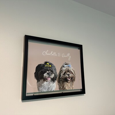 Custom Pet Portraits Using Pet Photo Personalized Digital Dog Portraits ...