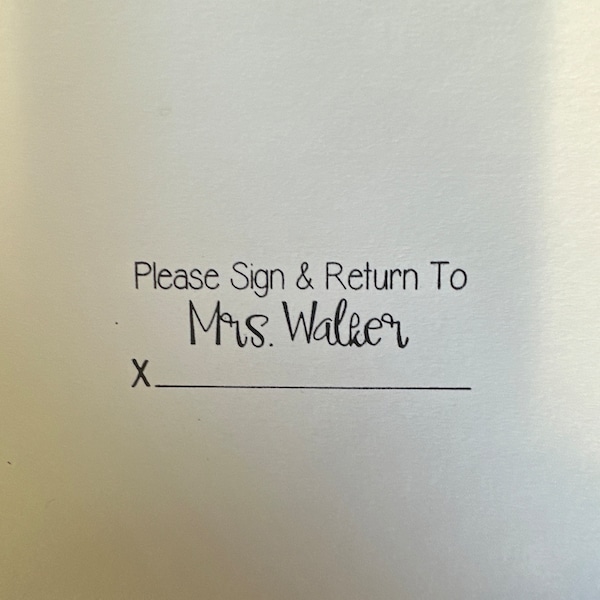 Please Sign and Return Home Work Grading Self-inking Stamp Custom ...