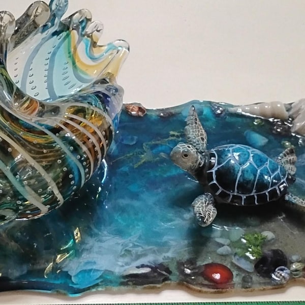 Large Sea Turtle Figurine - Etsy