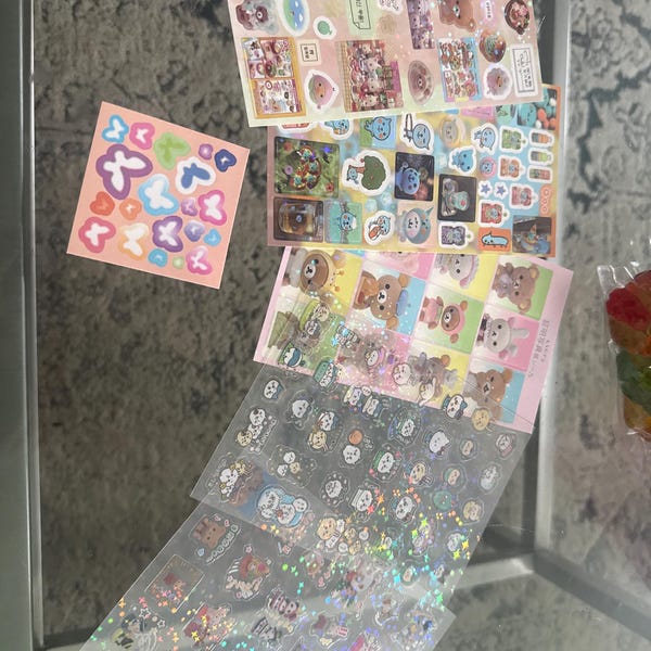 Kawaii Sticker Sheets | Cute Stawberry Sticker Sheets | Kpop Polco Deco ...