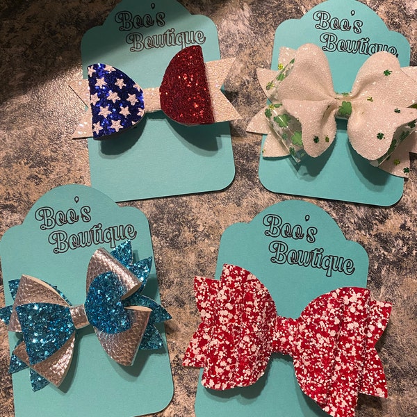 Bow Card SVG, Bow Display Card, Hair Clip Card DXF, Bow Card Template ...