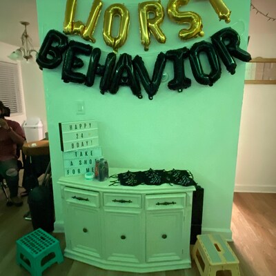 Worst Behavior Balloon Banner Bachelorette Party Decor 21st 30th ...