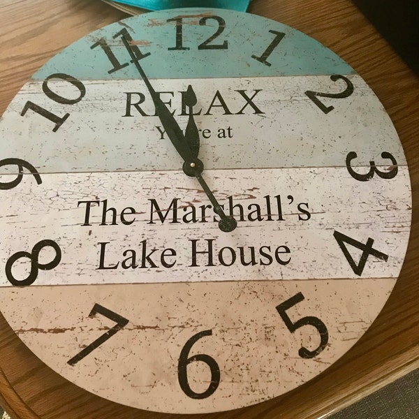 Relax Lake-themed Clock-personalized Lake Clock - Etsy
