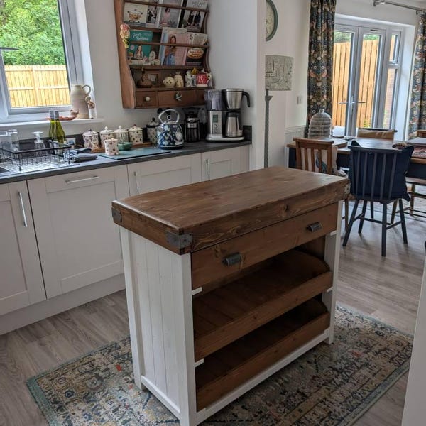 Butchers Block Style Kitchen Island - Etsy UK