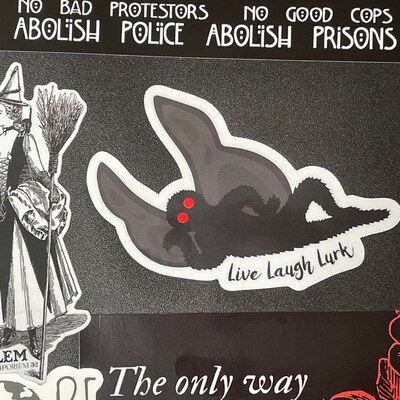 Mothman Original Live Laugh Lurk Sticker - Etsy