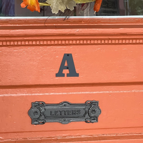 MAILBOX LETTER SLOT Swinging Door Wall Mounted Cast Iron Neo Classical ...