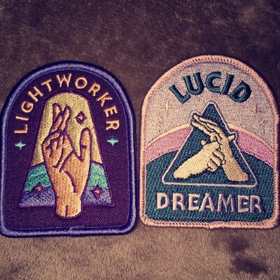 Lightworker Patch Metaphysical Fashion Accessory 3 Iron on Embroidered ...