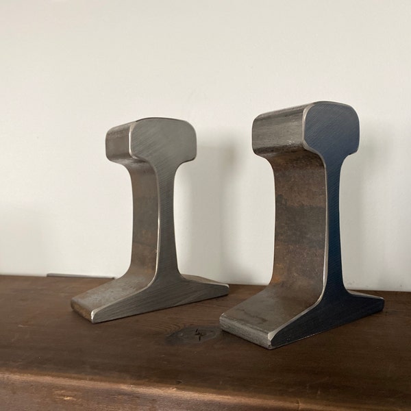 Large Railroad Track Bookends Unpolished - Etsy