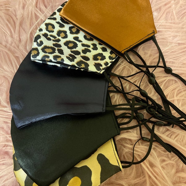 Chic Luxe Silk-satin, Adjustable Ear Loops, Acne, Fashion Mask, Wedding ...