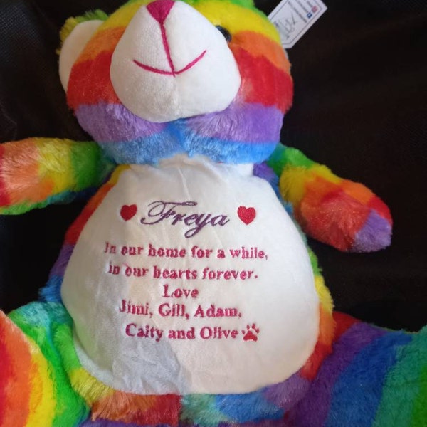 Personalised Teddy Bear Gift, Embroidered Keepsake Baby Teddy, New Baby ...