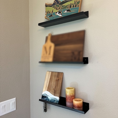 Corner Shelf Bracket for Floating Shelves, Variety of Sizes, Black ...