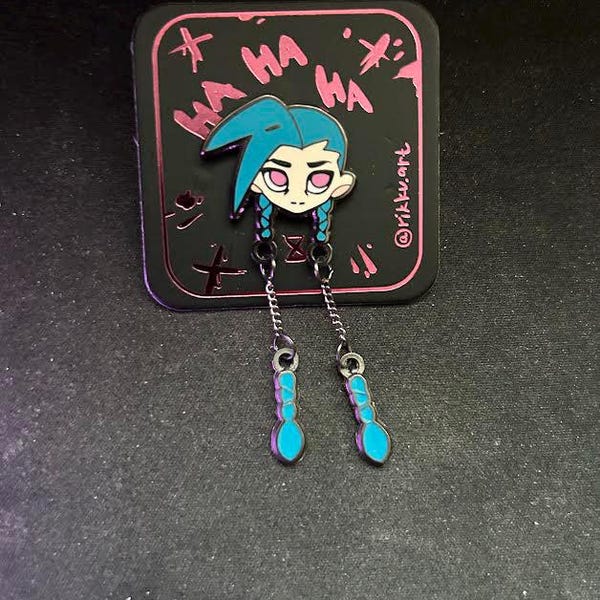 Jinx and Vi Mini Pins | Arcane | Enamel Pin - Etsy