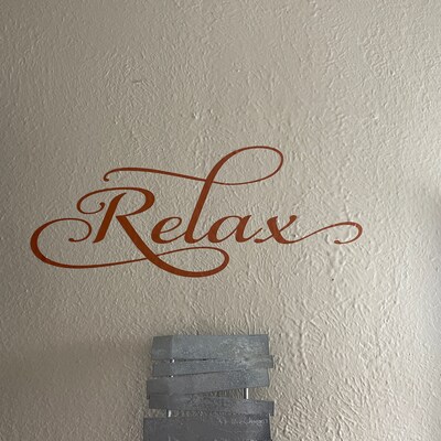 Relax Vinyl Wall Decal Spa Lettering Bathroom Sticker Beauty - Etsy