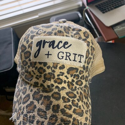 Hat Patch, Grace and Grit Hat Patch, DIY Hat Patch, Iron-on Patch ...