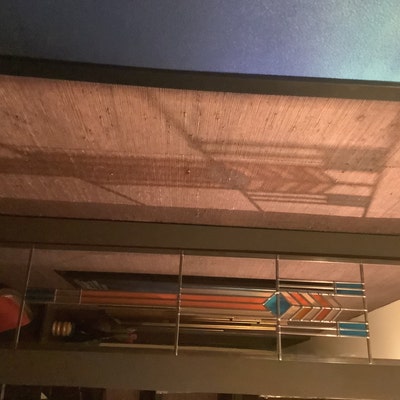 Art Deco Chicago Large Mirror Over Mantel Stained Glass Style 91x61cm ...