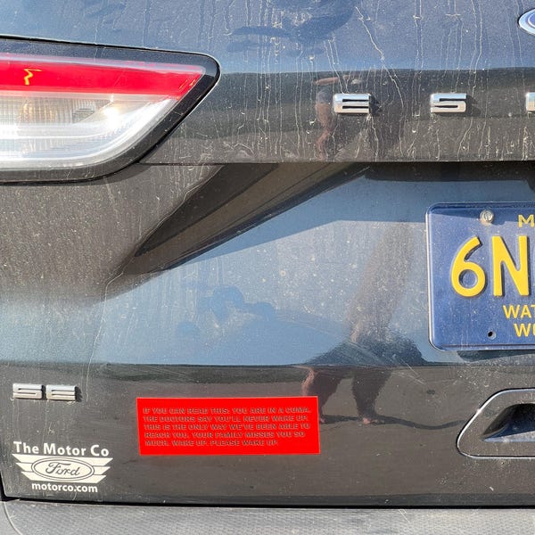 You Are in a Coma Bumper Sticker - Etsy