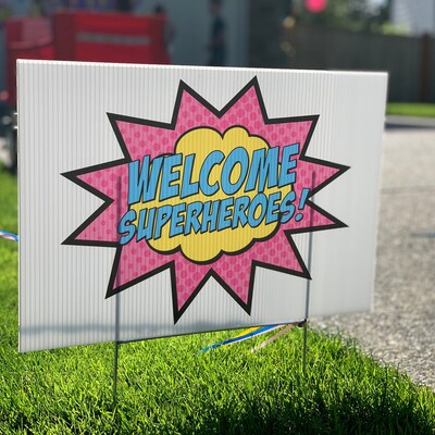 Welcome Superheroes 8x10 Sign GV2 INSTANT DOWNLOAD - Etsy