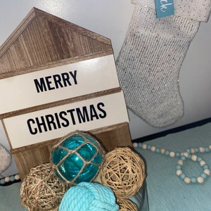 Personalized Beach Theme Stocking Name Tags // Coastal Christmas ...