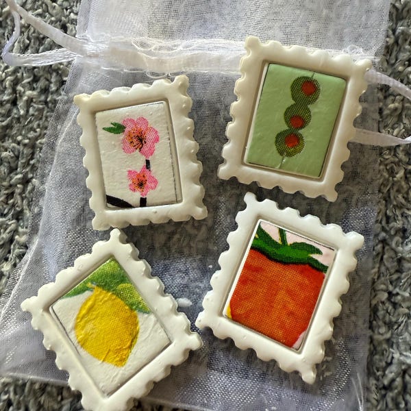 Assorted Stamp Magnets (set of 4) - Etsy