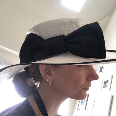 Wedding Hat, Women's Ivory Formal Hat, Church Hat, Ladies Cream Straw ...