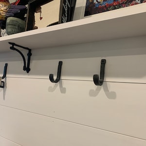 Rustic Metal Hook, Industrial Wall Hook, Black Metal Hook, Entryway ...