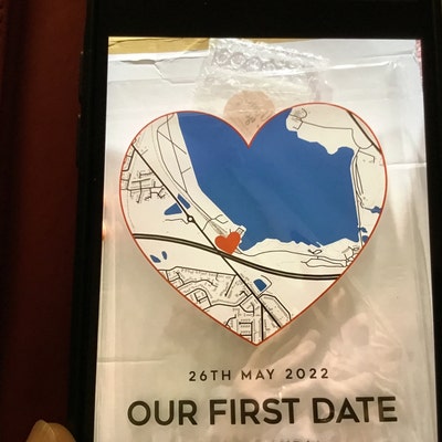 Where We First Met Map, Anniversary Gift for Him, Map Our First Date ...