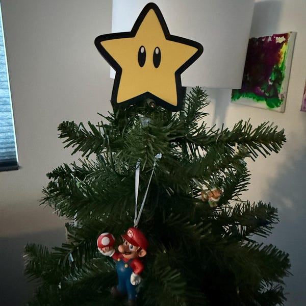 Christmas Tree Topper: Super Mario Bros Star - Etsy