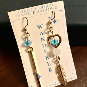 Aether Traveler Earrings Genshin Impact Inspired Jewelry - Etsy