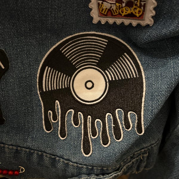 Patch Party Club, Nostalgic (1-pc) "dripping Vinyl" Music Lovers Patch ...