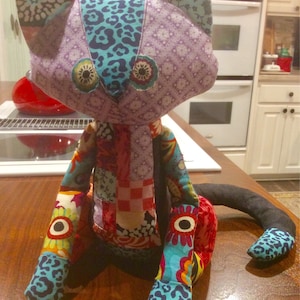 Cat Softie PDF Sewing Pattern, Scrappy Paws Stuffed Animal Pattern ...