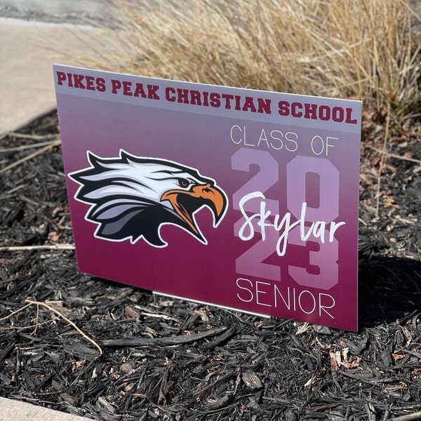 Customizable High School Senior Yard Sign | Class of 2026 Graduation ...