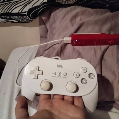 Authentic Original Nintendo Wii Classic Pro Remote Controller White 100 ...