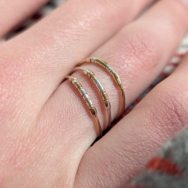 CUSTOM Morse Code Ring, Personalized Morse Code Ring, Any Word, Date ...