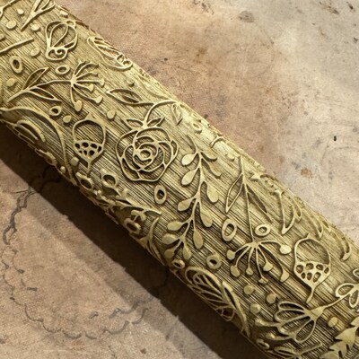 Rolling Pin: Cardinals in Birch Tree Embossed Cookies Clay Pottery ...