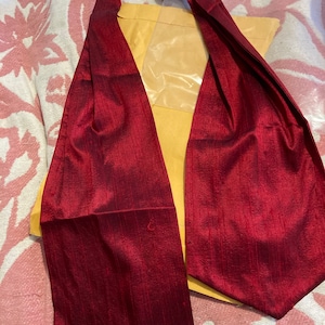 Deep Red Dupioni SILK DAY Cravat Victorian Ascot Tie Cravat - Etsy