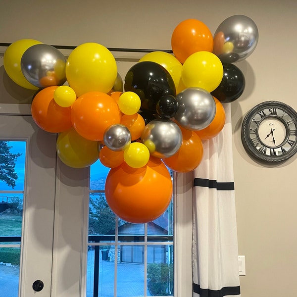 DIY Construction Balloon Garland Kit, Construction Themed Balloon Arch ...