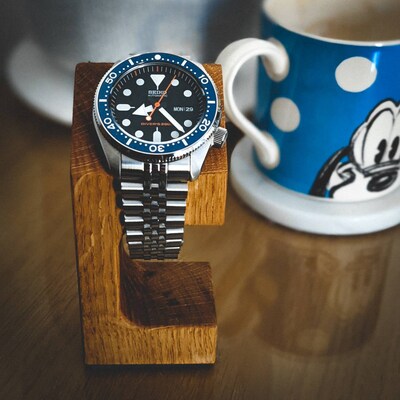 Wooden Watch Stand for Men's Wristwatch Black Walnut, Oak, Fumed Oak - Etsy